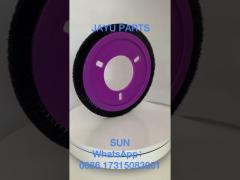 purple color lk stenter machine parts brush wheel standard quality black bristle stenter machine par