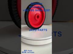 monforts stenter machine parts red small brush wheel black nylon hair plastic body 22mm inner dia