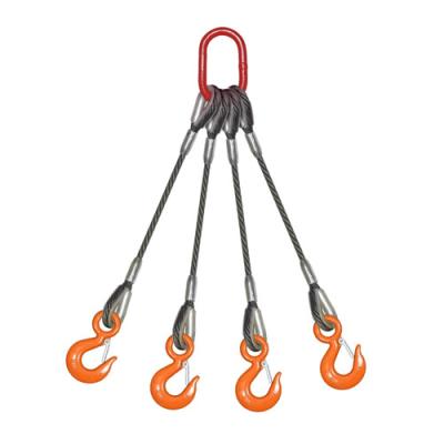 China Light Weight Wire Rope Bridle Slings , Hoisting Wire Rope And Sling Impact Toughness for sale