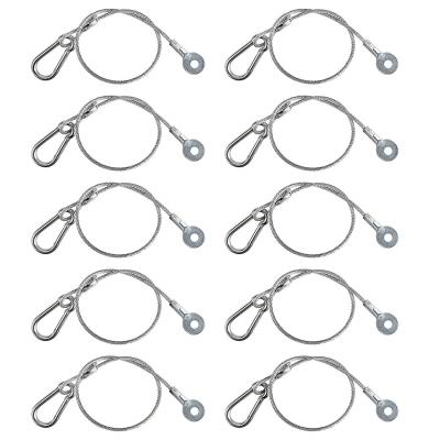China 10 Pack Wire Rope Sling Heavy Duty Locking Stainless Steel For Stage Light Safety for sale
