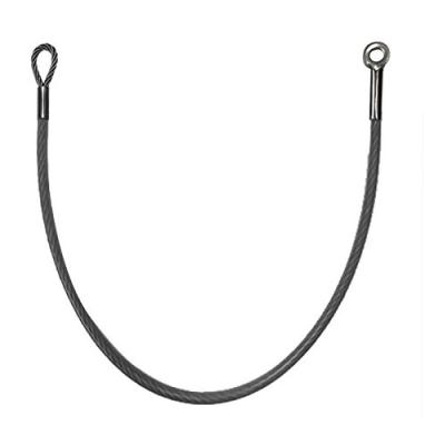 China Nylon Coated Wire Rope Galvanized Light Weight With Eye Stake Cable Assembly for sale