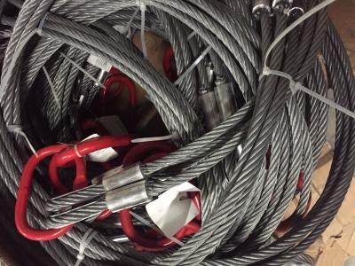 China Two Legs Wire Rope Cable , Braided Steel Cable 6x19 Class Double Leg DOS for sale