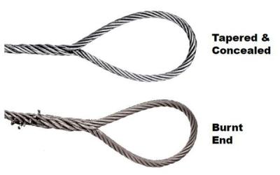 China Tapered Wire Rope Splicing Concealed Splice Burnt End Splice Hand Spliced for sale