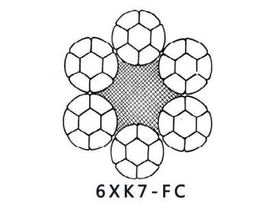 China 6XK7+FC 6TX7+FC Steel Wire Rope Good Fatigue Resistance And Extrusion Resistance for sale