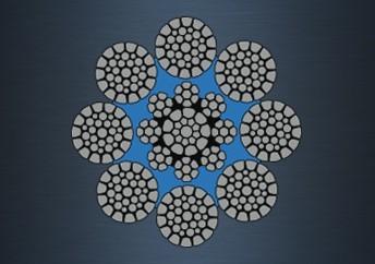 China Safety Galvanized Steel Rope , Compacted  Wire Rope High Bending Fatigue Life for sale
