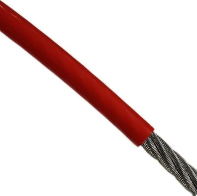 China Nylon Coated Stainless Steel Wire Rope Lightweight  Flexible Abrasion Resistance for sale