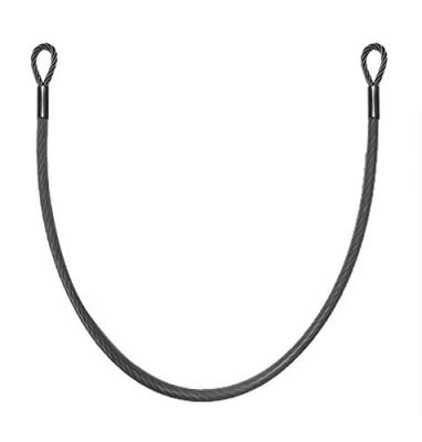 China Full Break Strength Gym Cable Wire Rope , Nylon Coated Cable Loop To Loop Lanyard for sale