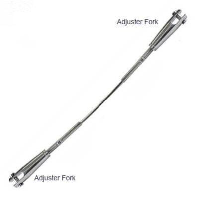 China Architectural Ss Wire Rope Assemblies Marine Grade With Adjuster Fork for sale