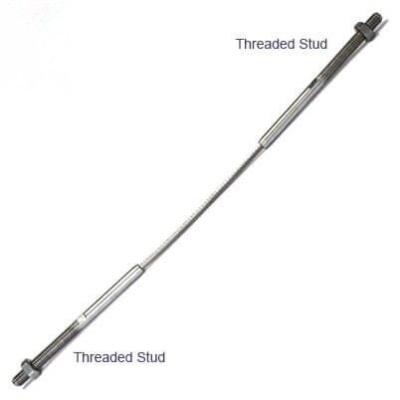 China Commercial Steel Cable Hardware , Wire Rope Stud Threaded 316 Grade Stainless Steel for sale