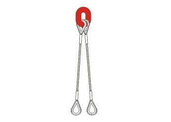 China 2 Leg Wire Cable Sling Professional Swaged Bridle With Abrasion Resistance for sale