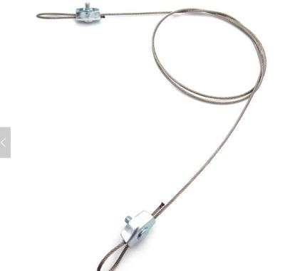 China Lighting Steel Wire Rope Sling Diameter 1.5mm With Screw Clamp 7 X 7 Construction for sale