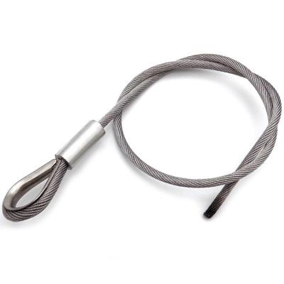 China Stainless Steel Cable Lifting Slings 5.0mm 1 * 19 Oem With Inch Thimble for sale