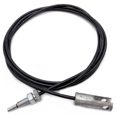China Portable 5.0mm Wire Rope Lifting Slings Black Color With U Thread 7 * 19 / 7 * 7 for sale