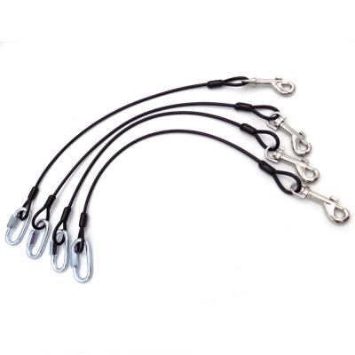 China Black Nylon Dog Wire Rope Sling Length 4m Big Working Load For Drag Cars for sale