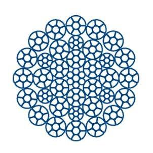 China SANY SR150C Rotary Drilling Rig Compacted Wire Rope 28mm Rotation Resistant for sale