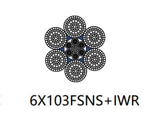 China Multilayer Steel Wire Rope Linear Contact 6 X 103 Fsns For Ratory Driller for sale