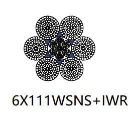 China Compacted Stranded Steel Wire Rope High Performance 6 X 111 Wsns Iso9001 Approval for sale
