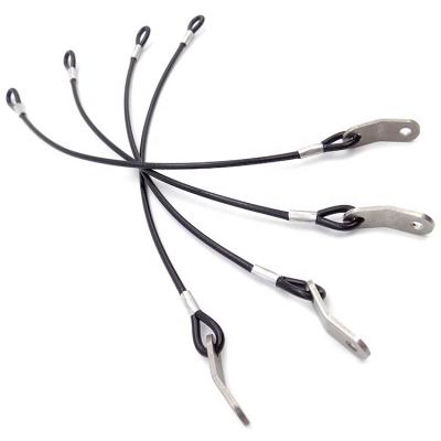 China 7*7 316 Stainless Steel Single Leg Wire Rope Sling , Rigging Slings With Stainless Tab for sale