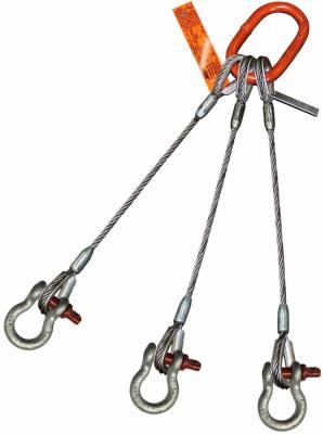 China Thimble To Screw Pin Anchor Wire Rope  Bridle Slings Shackle Oblong Master Link for sale