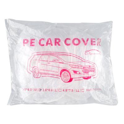 China Manufacturer Customized Transparent Elastic PE Car Covers With Elastic for sale
