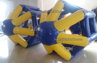China 0.9mm PVC Tarpaulin Bule Durable Inflatable Water Roller for sale