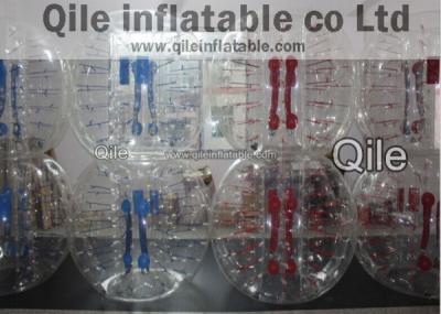 China 0.7mm Clear TPU Kids Bumper Ball Game , Inflatable Body Zorb Ball For Fun for sale
