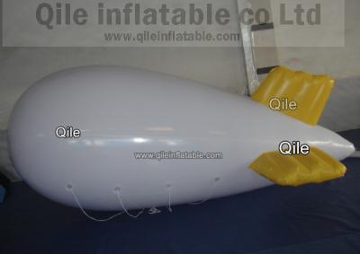 China white and yellow blimp Inflatable Balloons For Advertising Event / Airship Balloon for sale