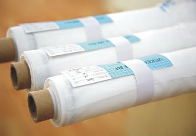 China White Color Nylon Screen Printing Mesh Roll / 300 Mesh Silk Screen for sale