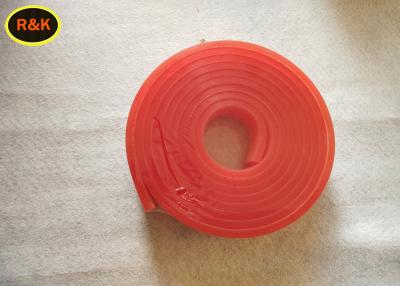 China Red Roll Screen Printing Squeegee 60 - 75A Smooth Surface With 9mm Thickness for sale