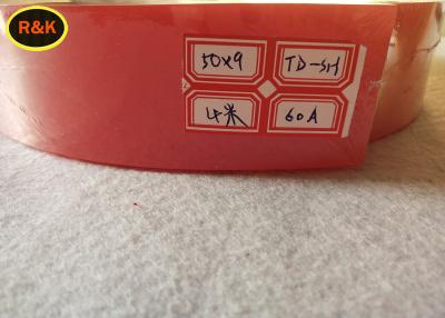 China Red Roll Screen Printing Squeegee 60 - 75A Smooth Surface With 9mm Thickness for sale