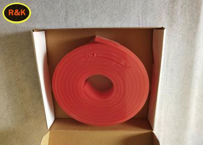 China Red Roll Screen Printing Squeegee 60 - 75A Smooth Surface With 9mm Thickness for sale