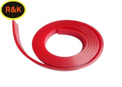 China 40-90 Durometer Red Silk Screen Printing Squeegees Scraper Rubber Silicon for sale