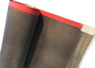 China 4mm × 4mm Coated Fiberglass Red Edge Ptfe Mesh Conveyor Belt For Printing for sale