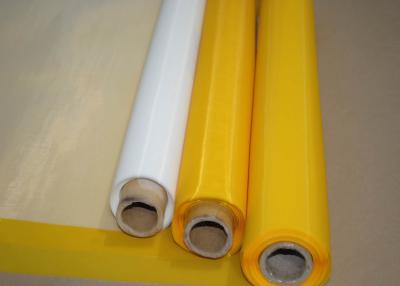 China White / Yellow Polyester Monofilament Screen Fabric Mesh For Textile Plain Weave Type for sale