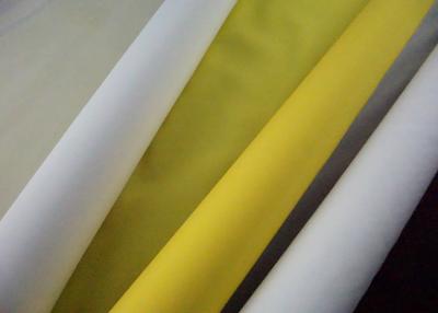 China Plain Weave Yellow White Mesh Screen , 110 Mesh Silk Screen Super Precision for sale