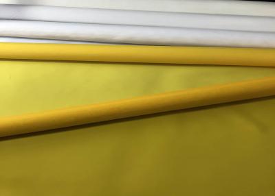 China White / Yellow Color 110 Screen Printing Mesh Roll Plain Weave Style for sale