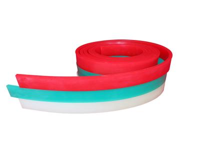 China 40-90 Durometer Red Silk Screen Printing Squeegees Scraper Rubber Silicon for sale