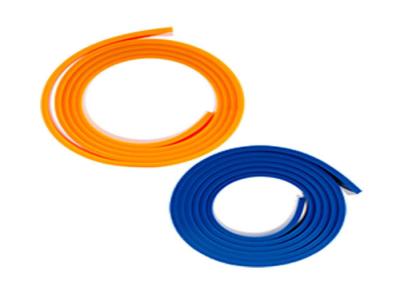 China 50 ×9 MM Polyurethane PU 80A Squeegee Blue Color Screen Printing Rubber Rolls for sale