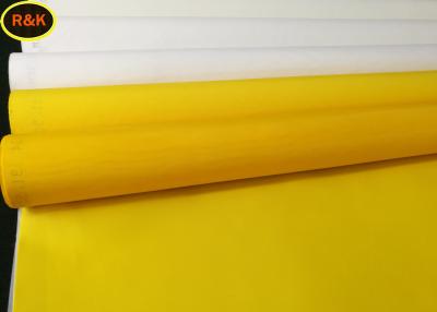 China 43T 100% Polyester Filter Mesh Roll / Polyester Mesh Screen White Yellow Color for sale