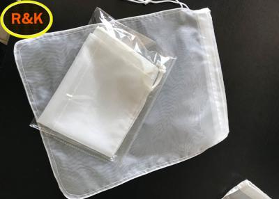 China 90 Micron White Nylon Mesh Strainer Bag Water Filtering 5.5*6.5cm For Filter Oil for sale