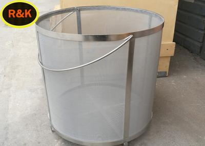 China Silver 304 Fine Steel Wire Mesh , Beer Brewing Filter Basket Type 34x30cm for sale