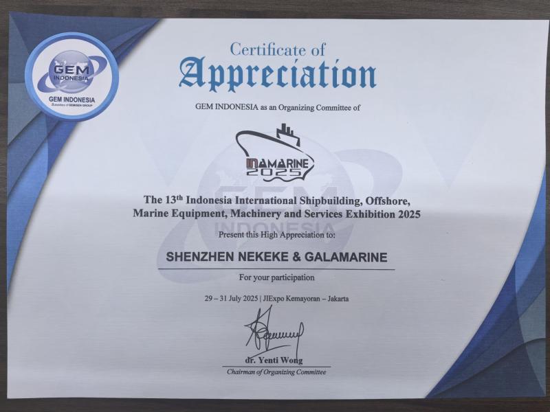 Certificate of Appreciation - Shenzhen Nekeke Industrial Co., Ltd.