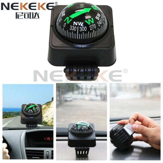 Marine compass product image showing black plastic case with digital display