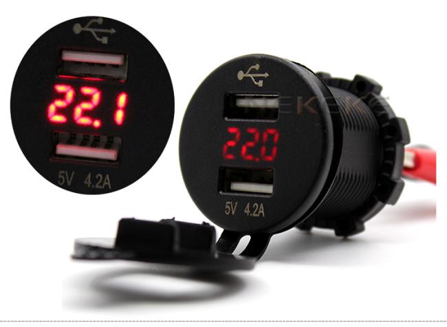 Close-up of marine USB charger socket