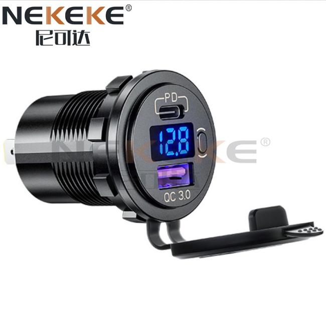 QC3.0 Type C Power Socket side view