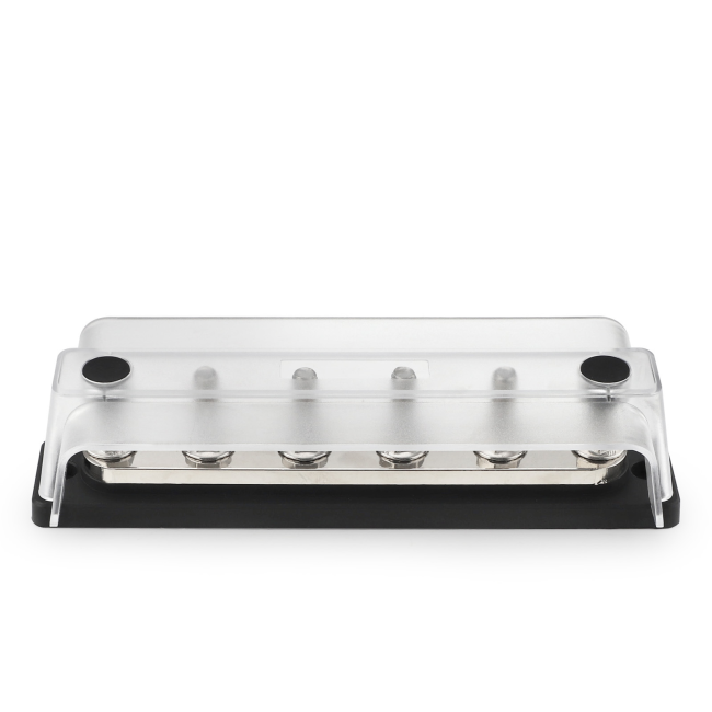 Close-up view of 6-stud busbar terminals