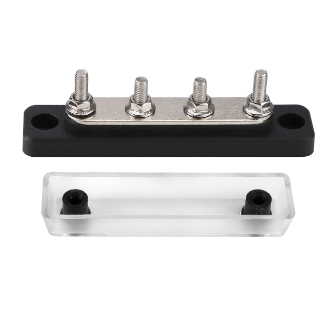 Close-up view of NEKEKE 4 Way Busbar connections