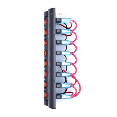China 8 Way Boat Electrical Switch Panel With Fuses , IP66 12v Circuit Breaker Switch Panel for sale