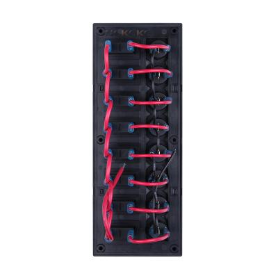 China 8 Way Boat Electrical Switch Panel With Fuses , IP66 12v Circuit Breaker Switch Panel for sale