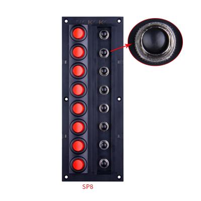 China 8 Way Boat Electrical Switch Panel With Fuses , IP66 12v Circuit Breaker Switch Panel for sale